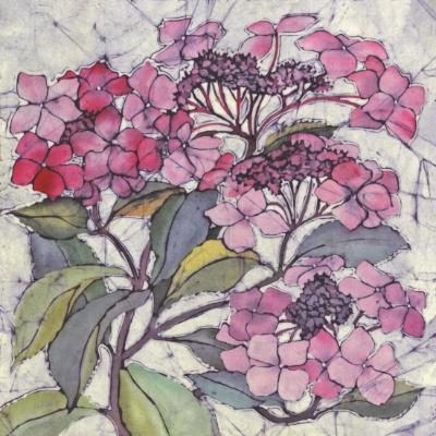 Greeting cards, Prints, and now as silk, wool or velvet scarves in Batik
